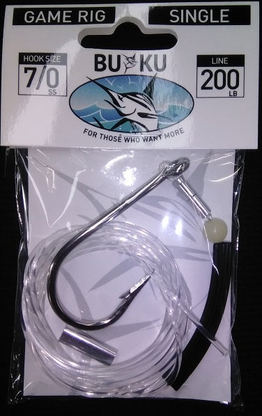Buku Game Rig 6/0 S/S 200lb Single Hook | Tackle World Kawana