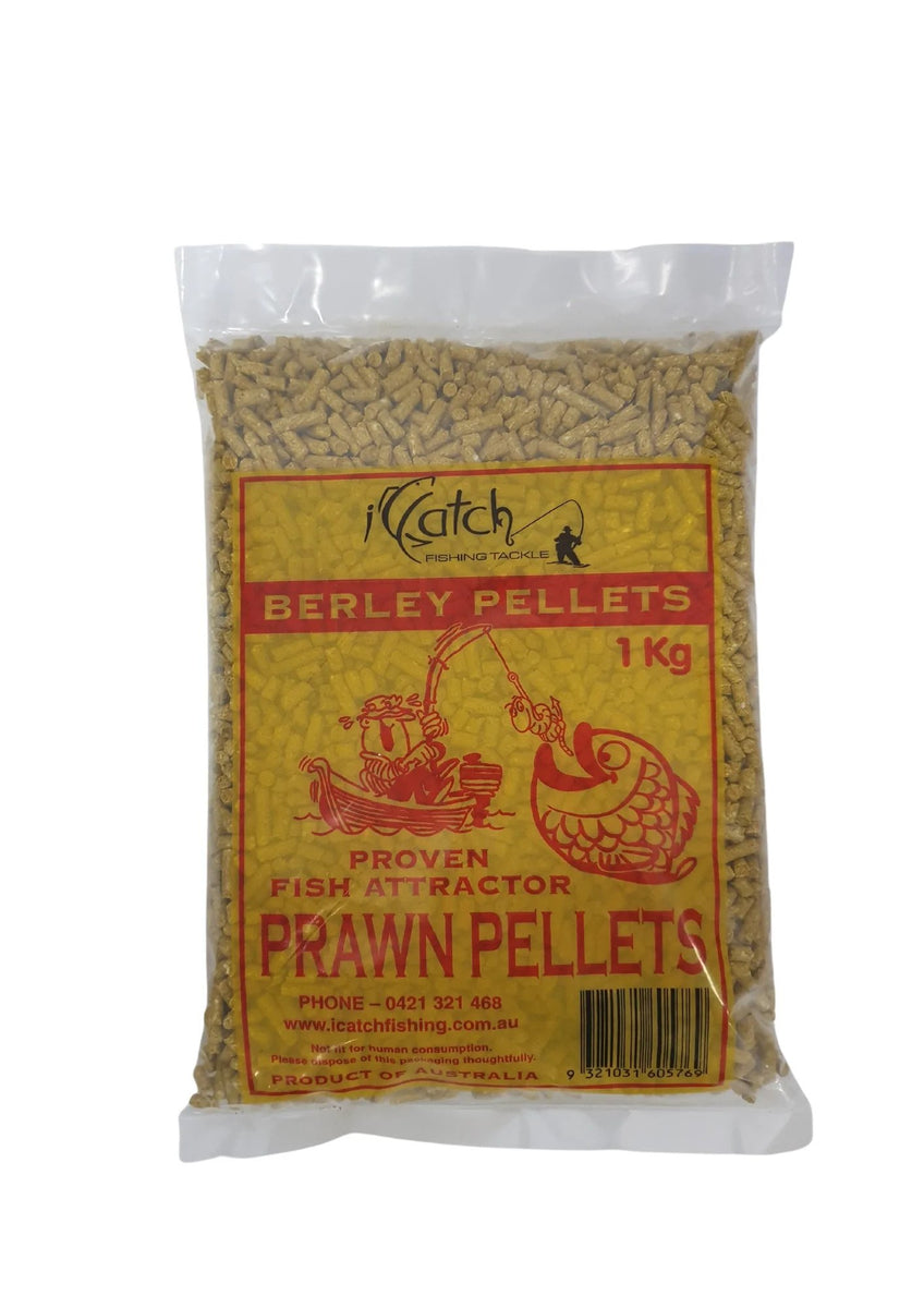 iCatch 1KG Burley Prawn Pellets | Tackle World Kawana